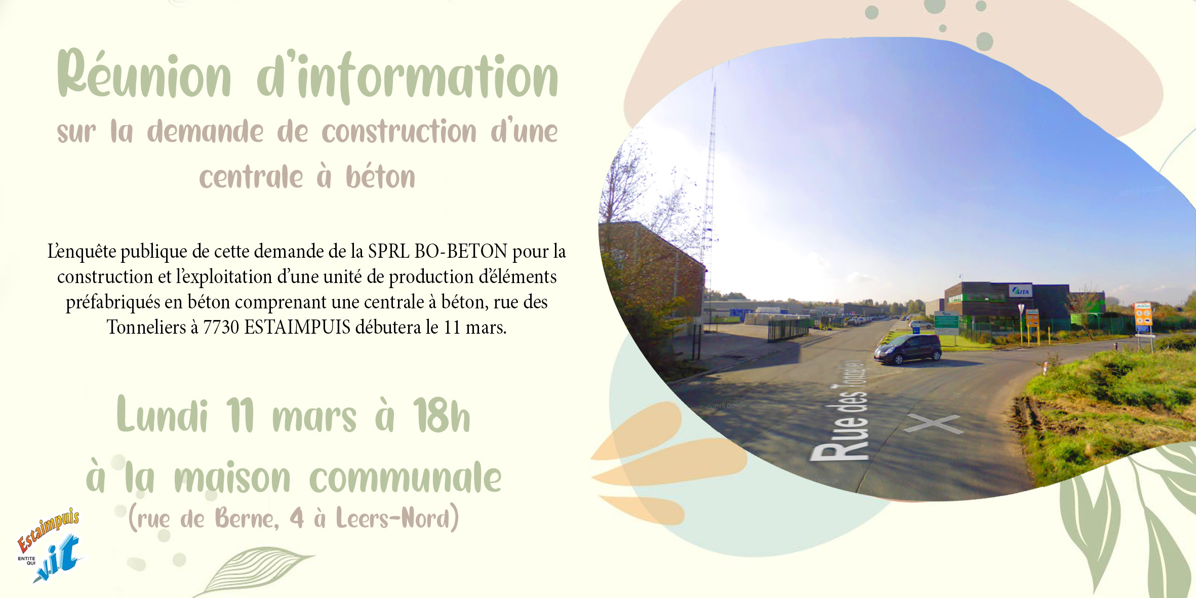 Réunion d’information – usine à béton - Entité d'Estaimpuis