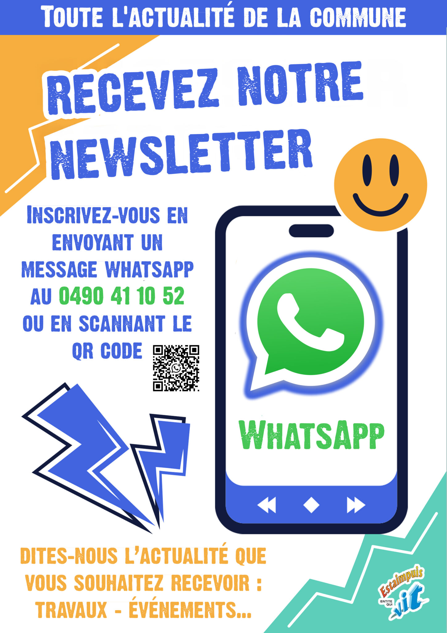 Newsletter WhatsApp - Entité d'Estaimpuis
