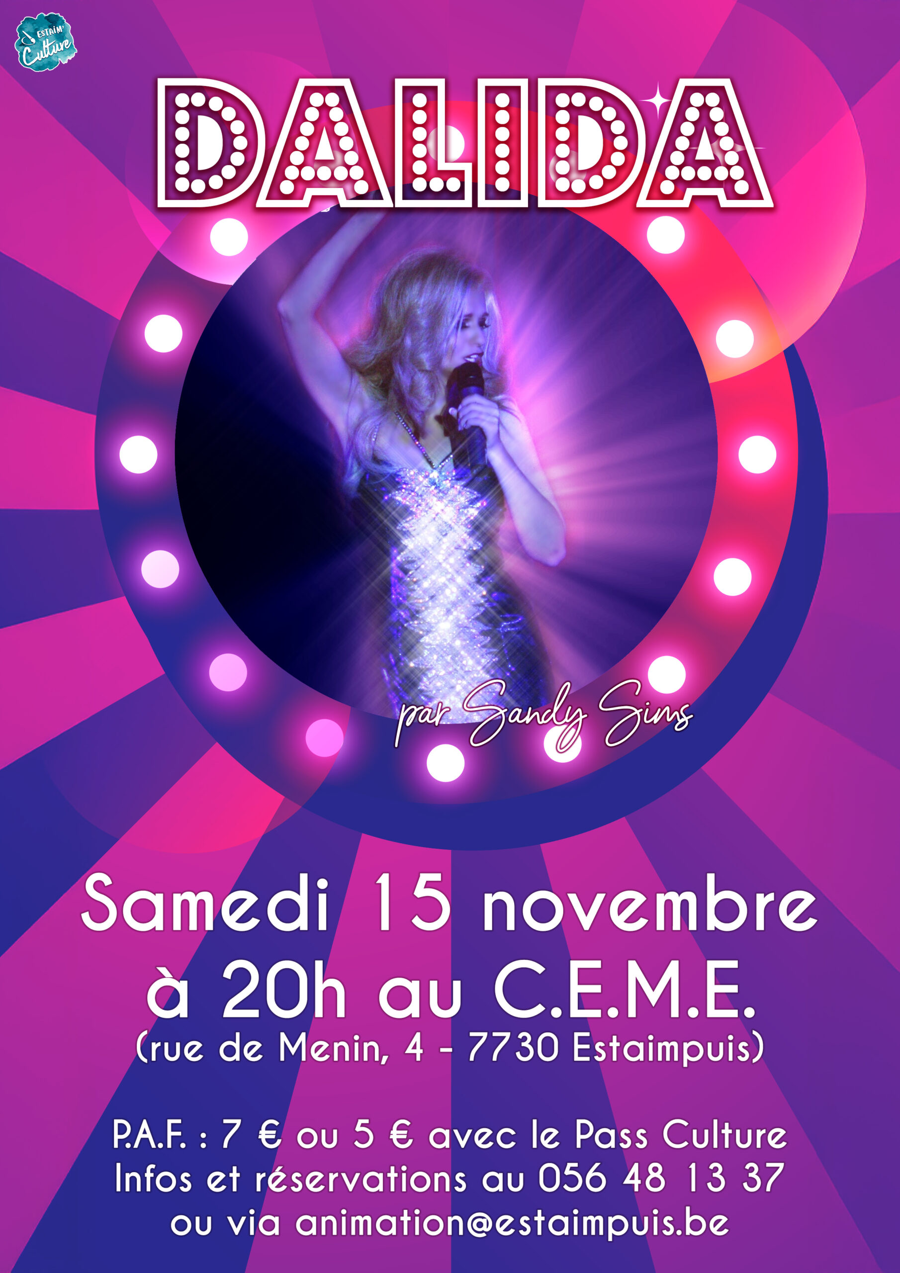 Concert Hommage à Dalida - Entité d'Estaimpuis